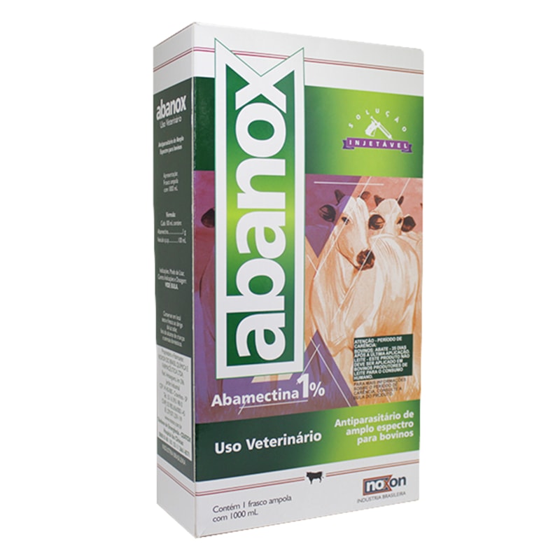 Abanox Abamectina 1% Injetável 1000 Ml Noxon | Agroline