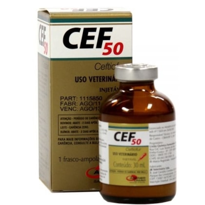 CEF-50 30ML - CEFTIOFUR INJETAVEL - Agroline - Produtos Agropecuários