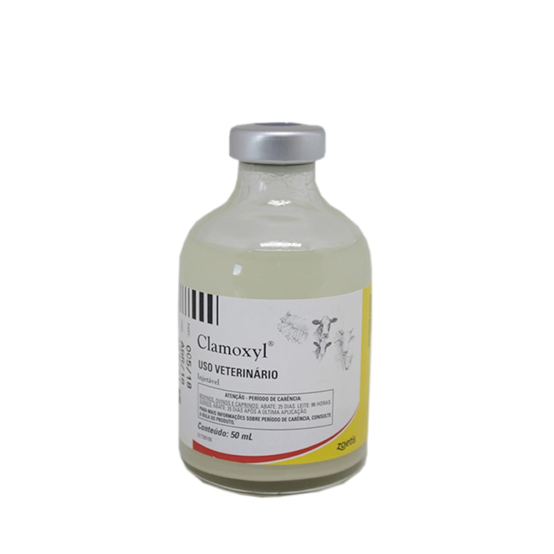Clamoxyl - Amoxicilina Injetável 50 mL - Zoetis | Agroline