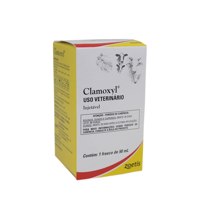 Clamoxyl - Amoxicilina Injetável 50 mL - Zoetis | Agroline