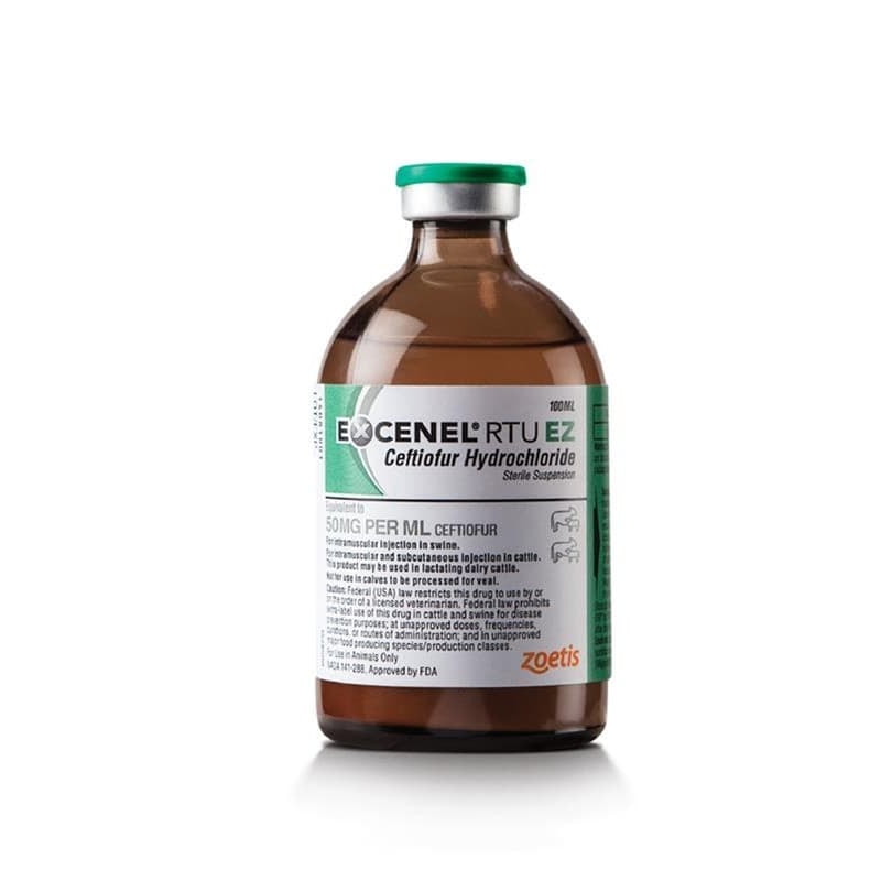 Excenel RTU EZ - cloridrato de ceftiofur - 100ml - Zoetis - Agroline ...