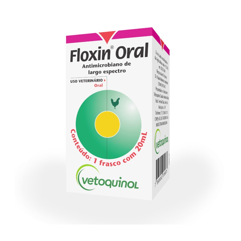 Floxin oral 20Ml Antimicrobianos de Largo Espectro Para Aves | Agroline