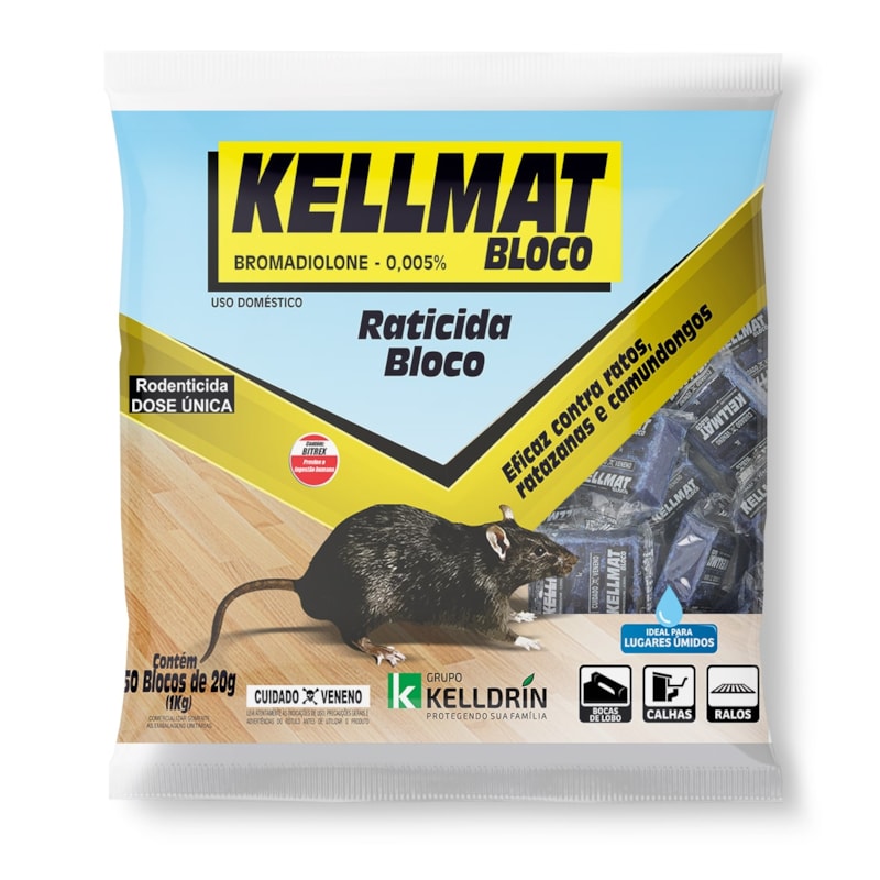 Kellmat – raticida – 4 blocos de 20 gramas - Kelldrin - Agroline ...