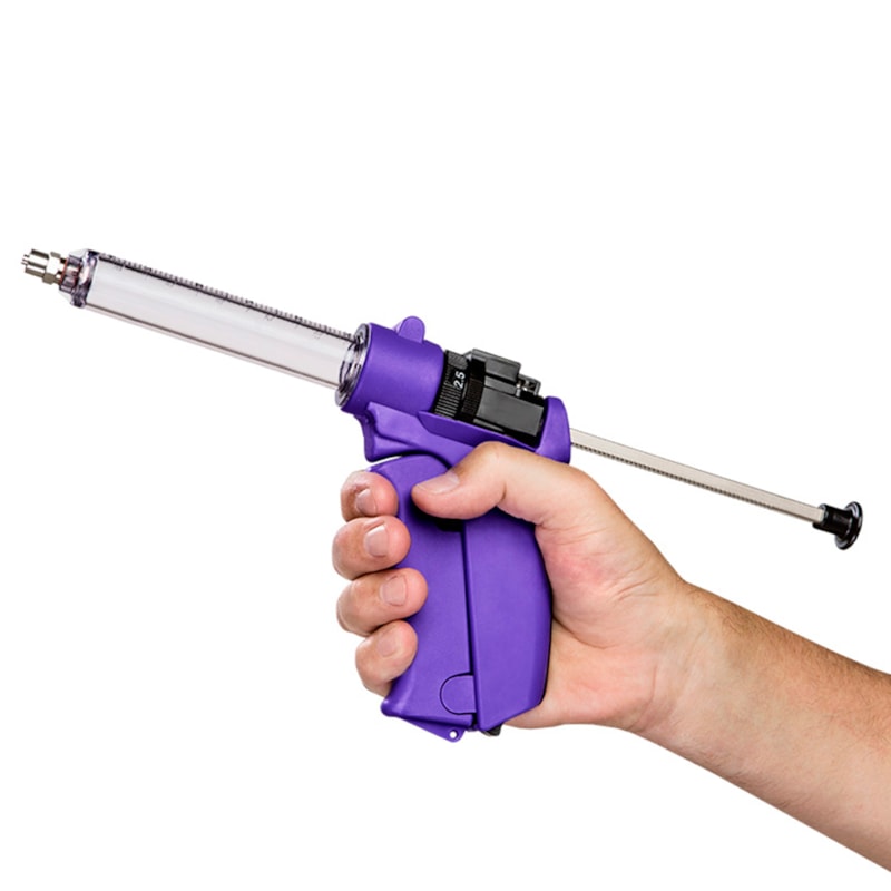 Seringa Metálica 50 mL - semiautomática (Com trava de segurança ...