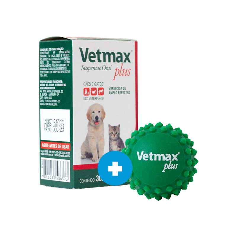 VETMAX PLUS SUSPENSAO 30 ML - Agroline - Produtos Agropecuários