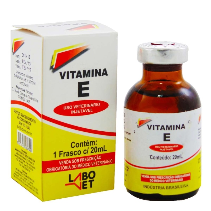 VITAMINA E 20ML - LABOVET - Agroline - Produtos Agropecuários